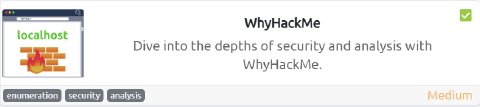 WhyHackMe - THM | Shebu's blog