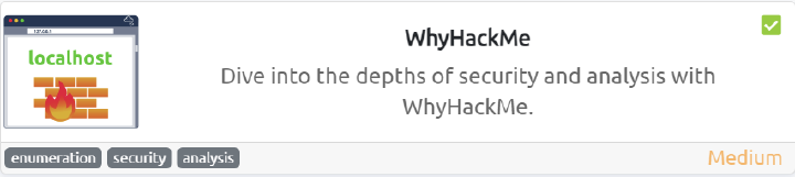 WhyHackMe - THM | Shebu's blog